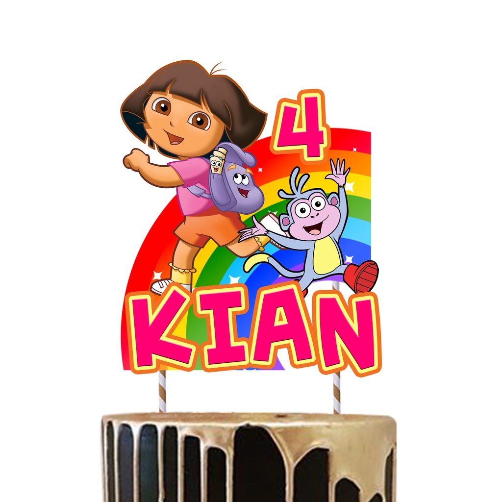 DORA CAKE TOPPER BIRTHDAY | Shopee Malaysia