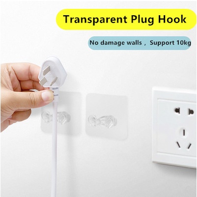 Transparent Plug Wall Mount Bracket Kitchen Wall Strong Paste Adhesive ...