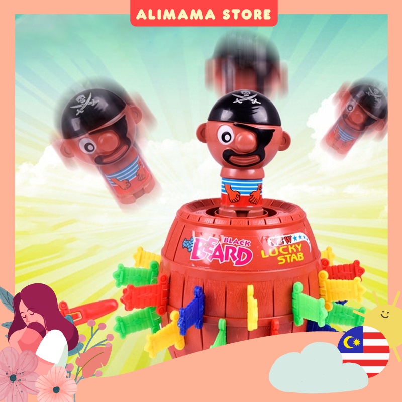 [Shopee Choice] 24 Large Cute Pirate Barrel Toy Bucket Pop Out Pirate ...