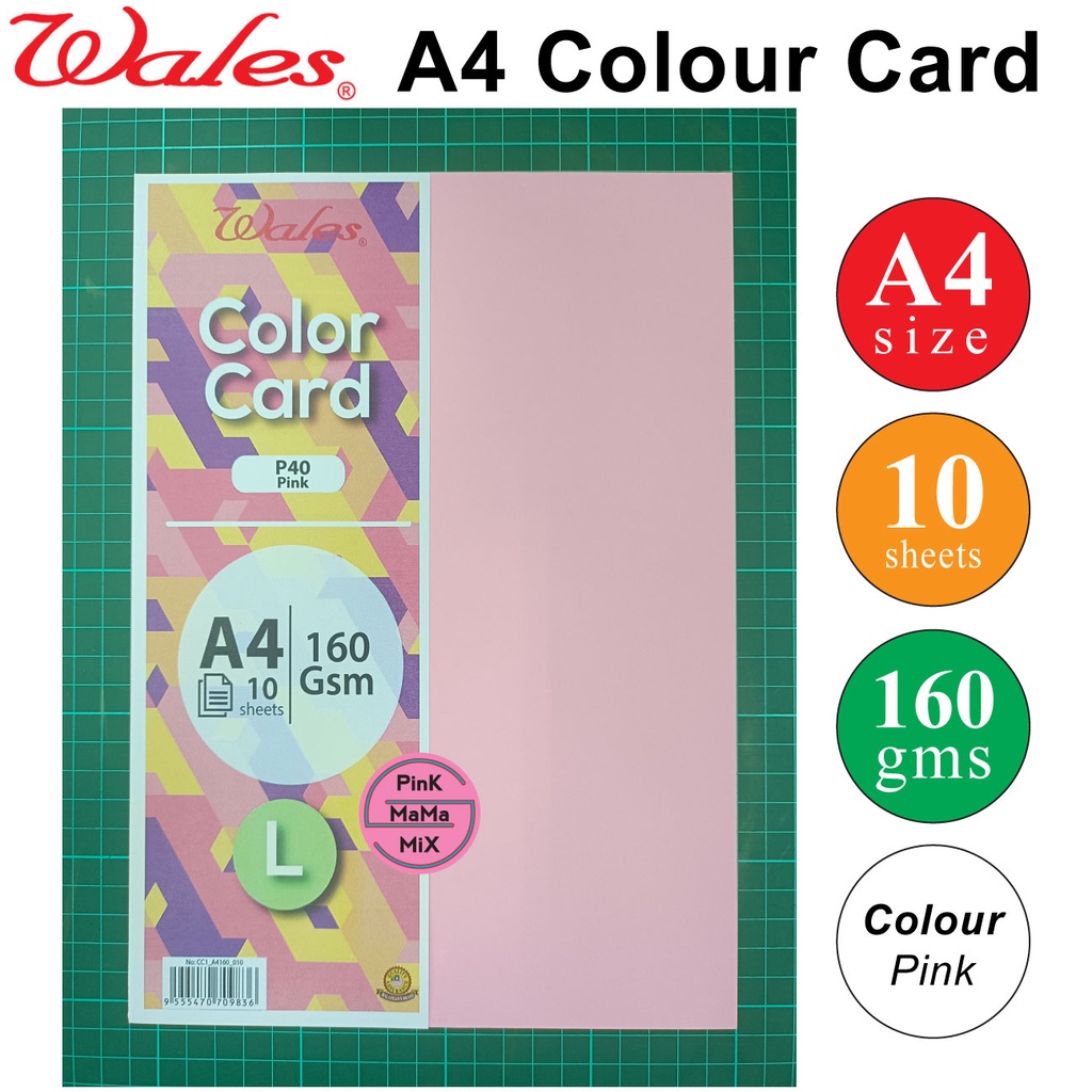 Wales A4 Colour Card 160gsm / A4 Manila Card / A4 Manila Colour Card ...