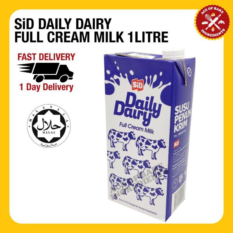 Daily Dairy Full Cream Milk UHT 1L | Shopee Malaysia