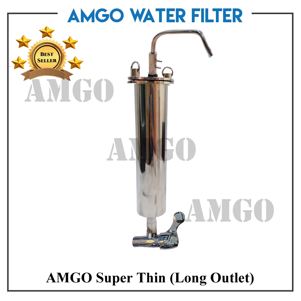 AMGO Super Thin 304 Stainless Steel Water Filter Ceramic Water Purifier ...