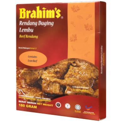 Brahim's Rendang Daging Lembu Beef Rendang 180g Brahim Brahims MRTE ...