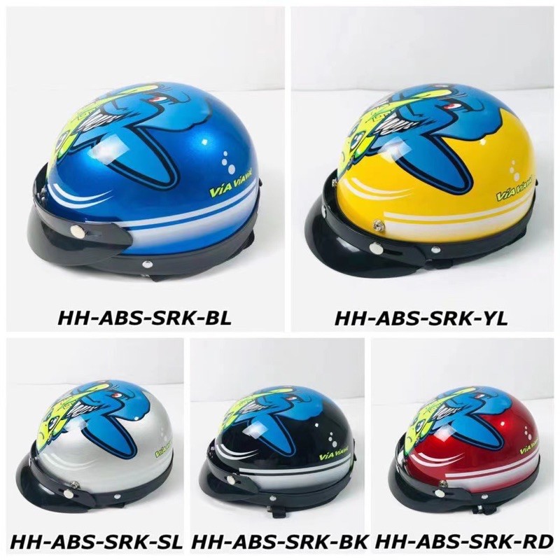 HALF CUT HELMET 1/2 CUT BABY SHARK COLOR MHR CUUTING | Shopee Malaysia