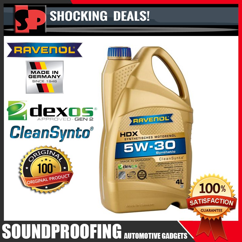 Ravenol Engine Oil HDX SAE 5W-30 Fully Synthetic 4L Made in GERMANY ...