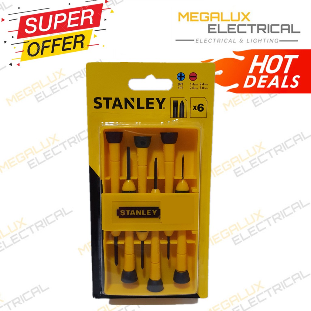 STANLEY 6pcs Instrument Precision Screwdriver Screw Driver Set Pemutar ...