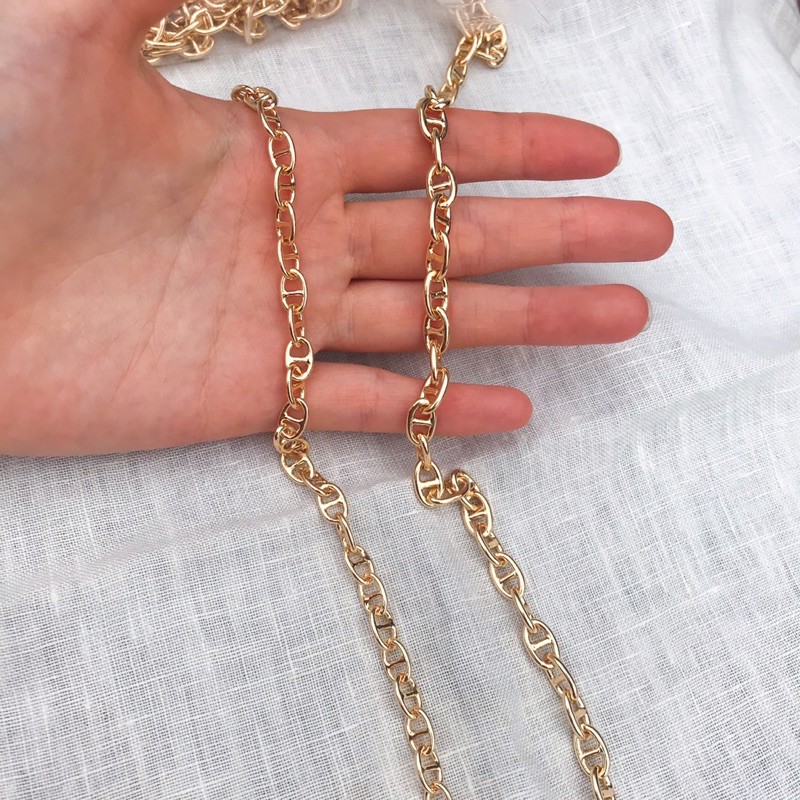 Bulky CD link chain/ bulky 18k rolled gold/ 50cm/ tarnish resistant ...