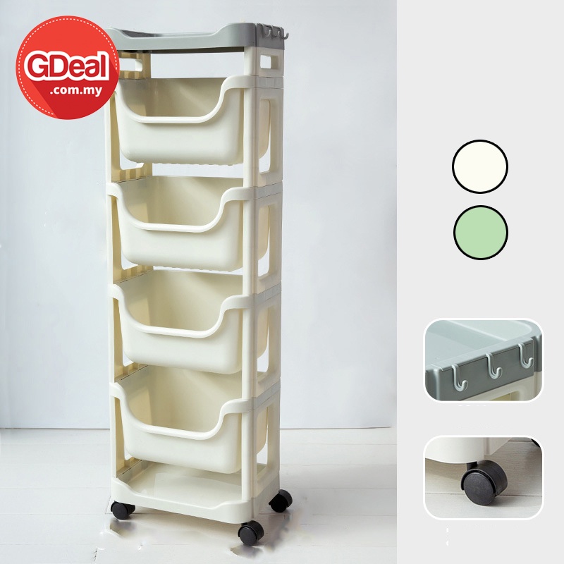 GDeal 5 Layers Floor Storage Rack Bedroom Mobile Bedroom Sorting ...
