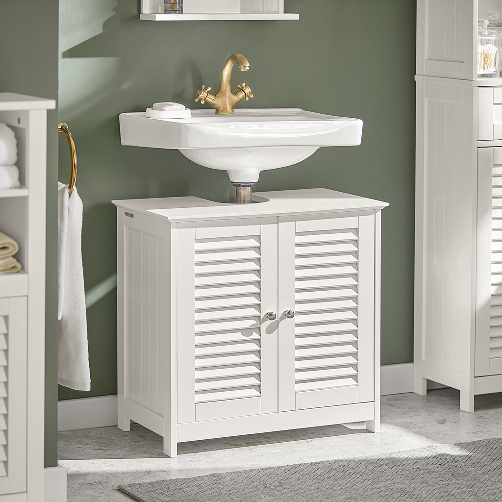SoBuy FRG237 Basin Cabinet, Under Sink Bathroom Storage Cabinet with ...