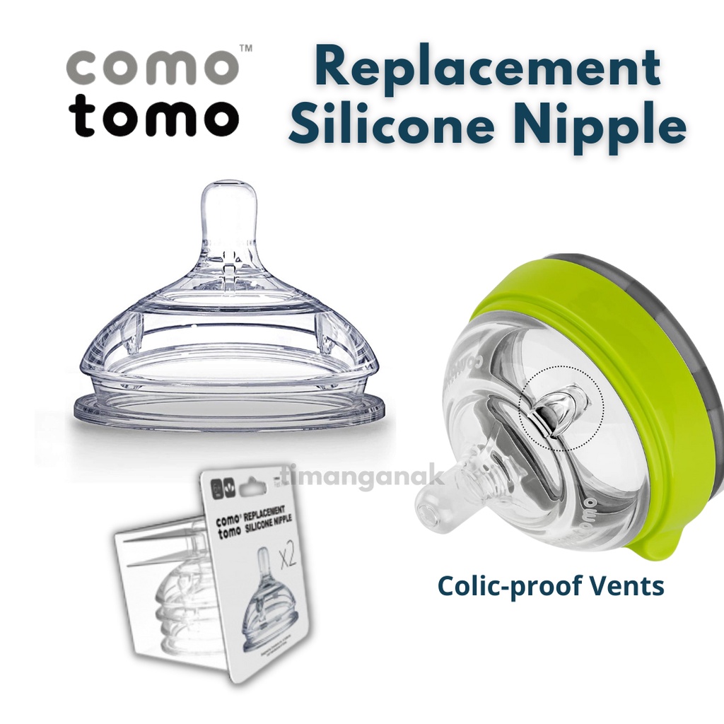 Original Comotomo Replacement Silicone Nipple / Comotomo Teat / Puting Susu Comotomo / Puting ...