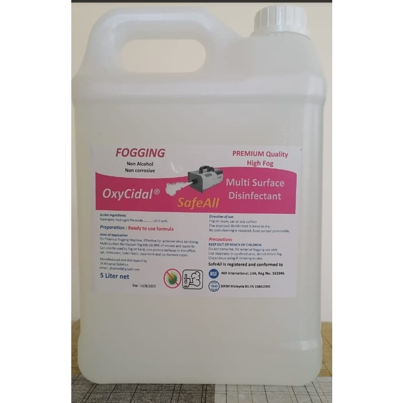 Disinfectant Liquid For Fogging (5 litre) | Shopee Malaysia