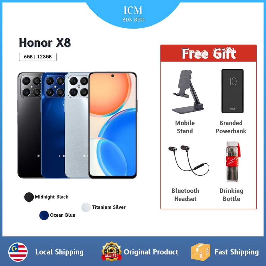(Ready Stock) Honor X8 / Honor X8 5G (6GB RAM + 128GB ROM) Original 1 Year Honor Warranty ...