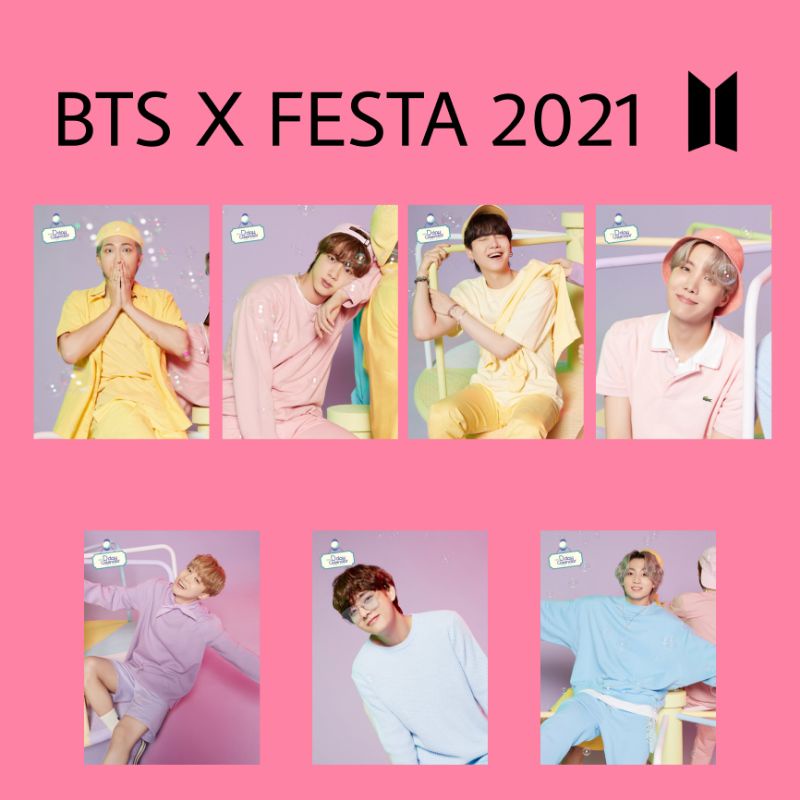 [Lamination] Unofficial BTS FESTA 2021 Photocard - PC RM Jin Sogan Suga Jhope Jimin V Taehyung ...
