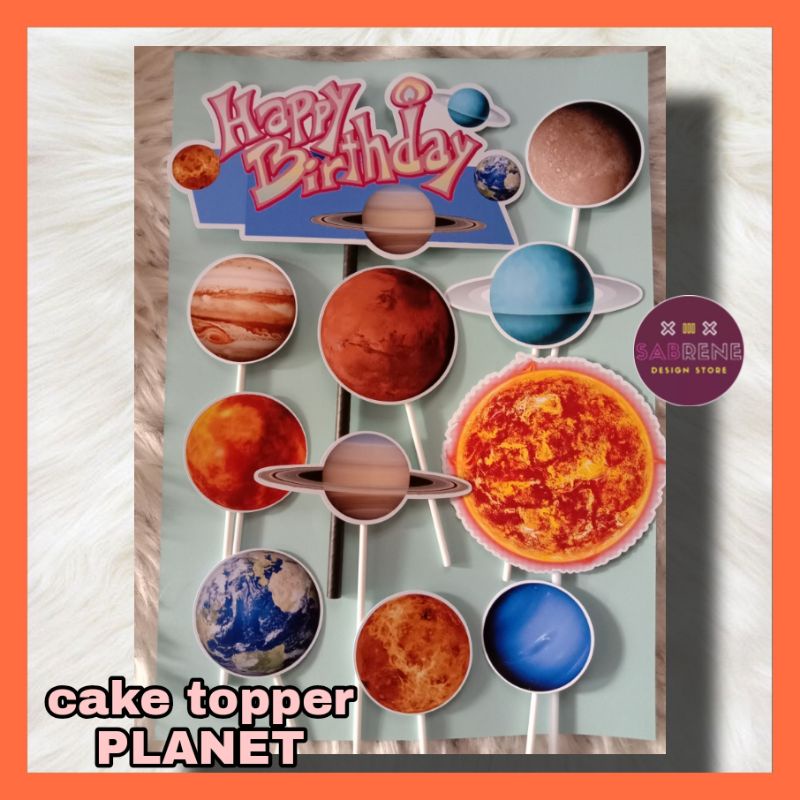 Cake Topper Planet Sabreneshoppe Ready Stock | Shopee Malaysia