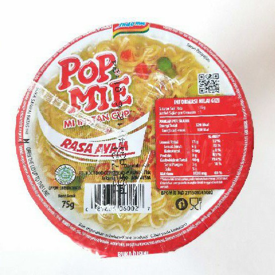 Pop chicken flavored noodles 75 gr | Shopee Malaysia