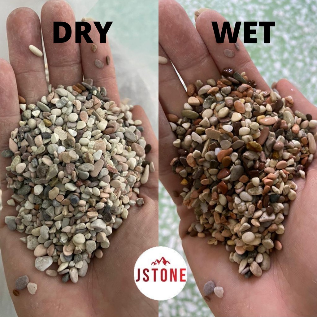 1KG Pebble Gardening Decor Stone Batu Kacang Sungai Batu Hiasan ...