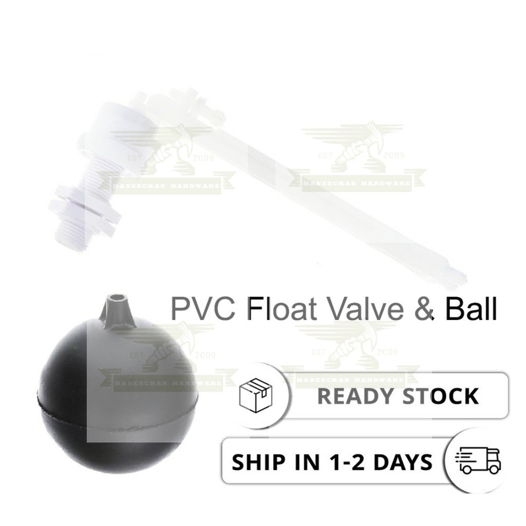 [ READY STOCK ] 1 UNIT Toilet PVC Float Valve 9'' & Ball 1/2 ...