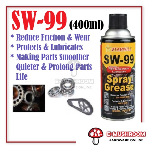 Starwill SW99-400 Grease Spray 400ml | Shopee Malaysia