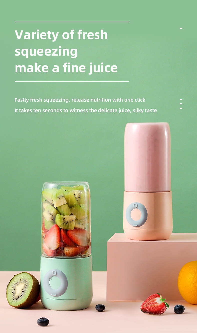 [Shopee Choice] 500ml Electric Juicer Cup Portable Smoothie Blender ...