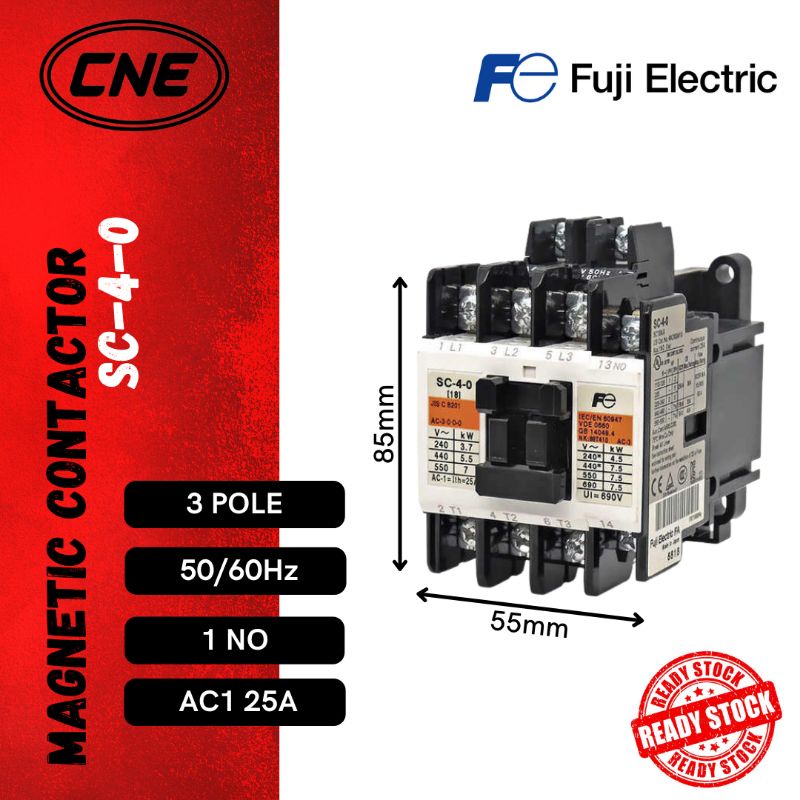 【🔥Ready Stock🔥】Original FUJI Magnetic Contactor SC-4-0 / AC1=ITH=25A | Shopee Malaysia