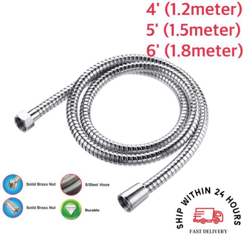 🔥Ready Stock🔥ISANO Stainless Steel Shower Hose Size(4’ 1.2meter/5’ 1 ...