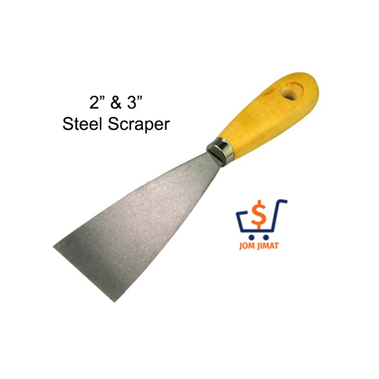 Steel Scraper Wood Handle / Scraper Besi (2" & 3") | Shopee Malaysia