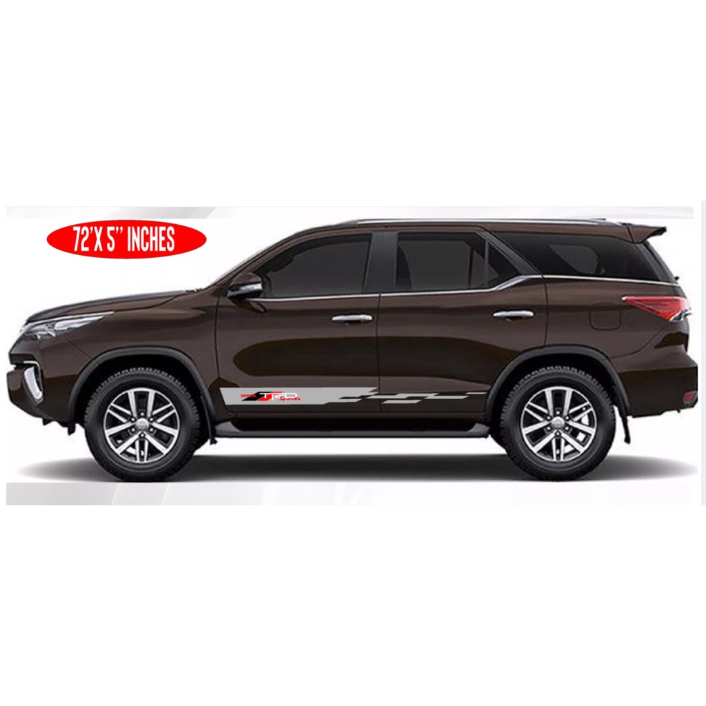 TRD Sports Body Decals Toyota Fortuner Body Sticker Cut out Vinyl ...