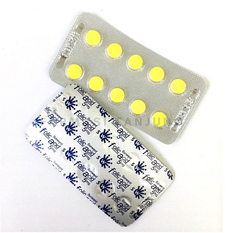 Sunward Folic Acid 5mg 10s (sekeping) | Shopee Malaysia