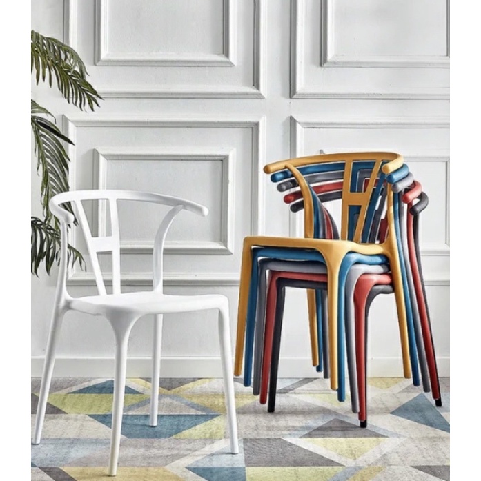 Wish Bone PP Chairs / Stackable dining Chairs / Molded Plastic Kitchen ...