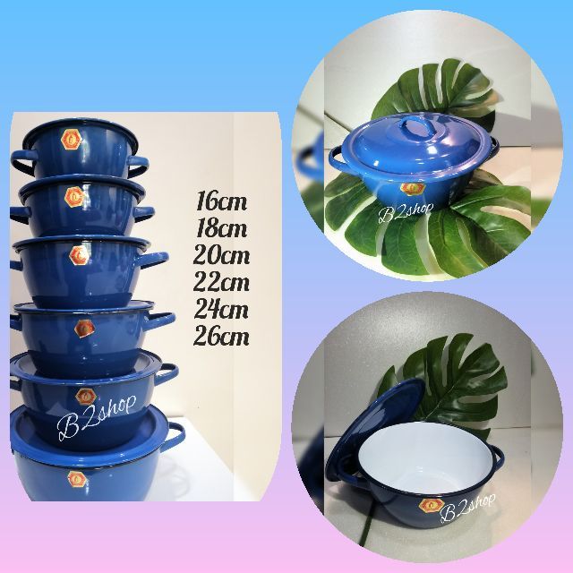 SALES 💯READY STOCK‼️ 💯 Original From Thailand🍀Periuk Enamel Set Biru ...