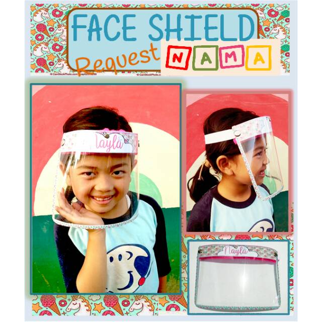 [Can Open Close] Child's Face Shield (Name Request) | Shopee Malaysia
