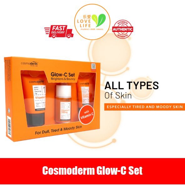 Cosmoderm Skincare Set - Vitamin E (Radiant & Clear) / Tea Tree (Acne ...
