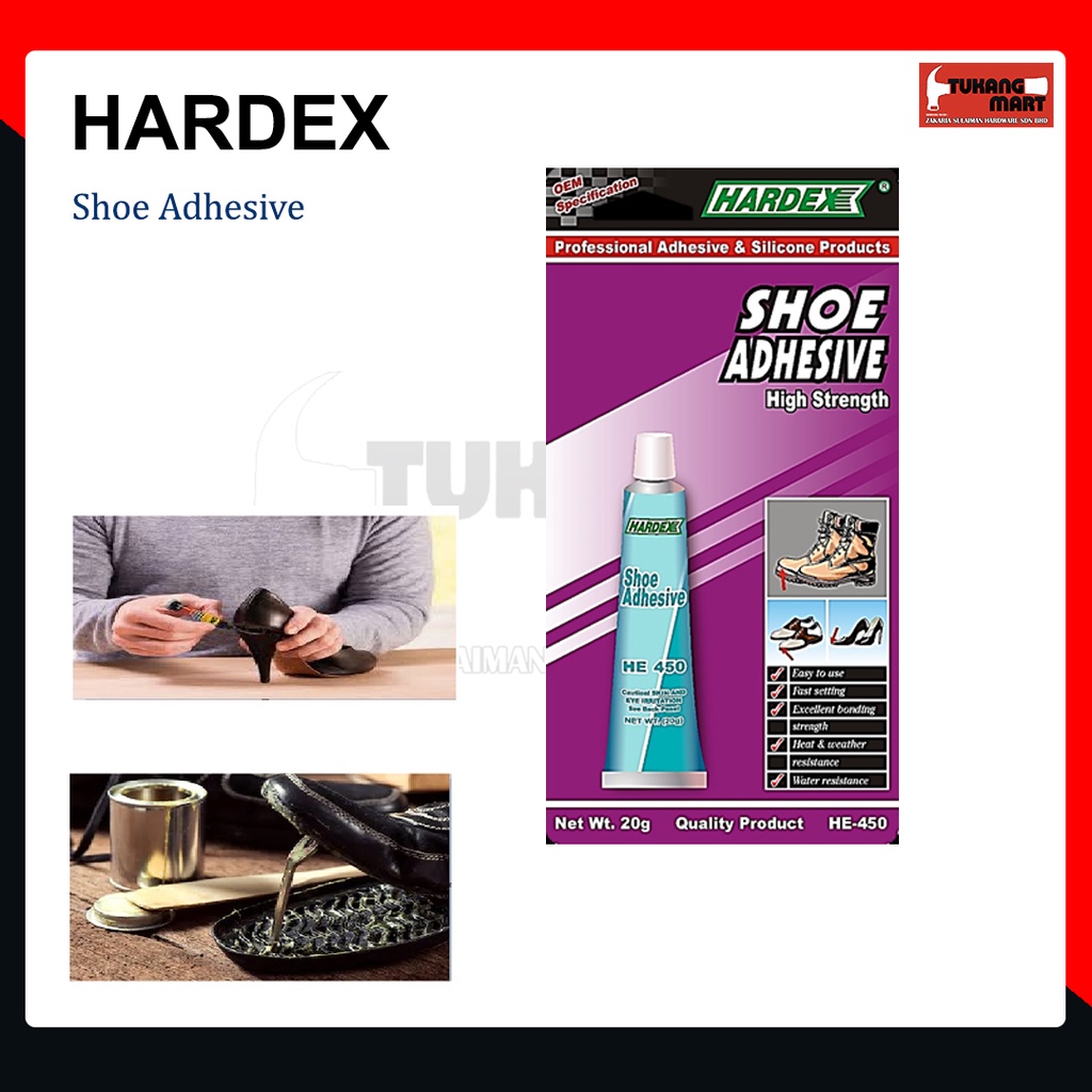 ( 100% Original HARDEX ) SHOES ADHESIVE HIGH STRENGTH HE-450 | Shopee ...