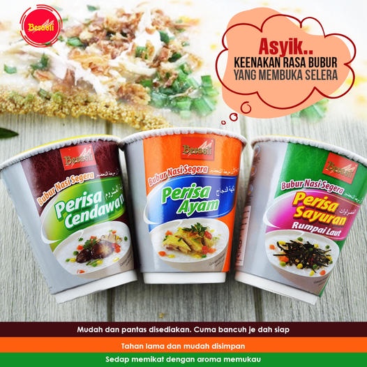 BUBUR NASI SEGERA BERASLI (40gram x 24 Cup) / 1 carton | Shopee Malaysia