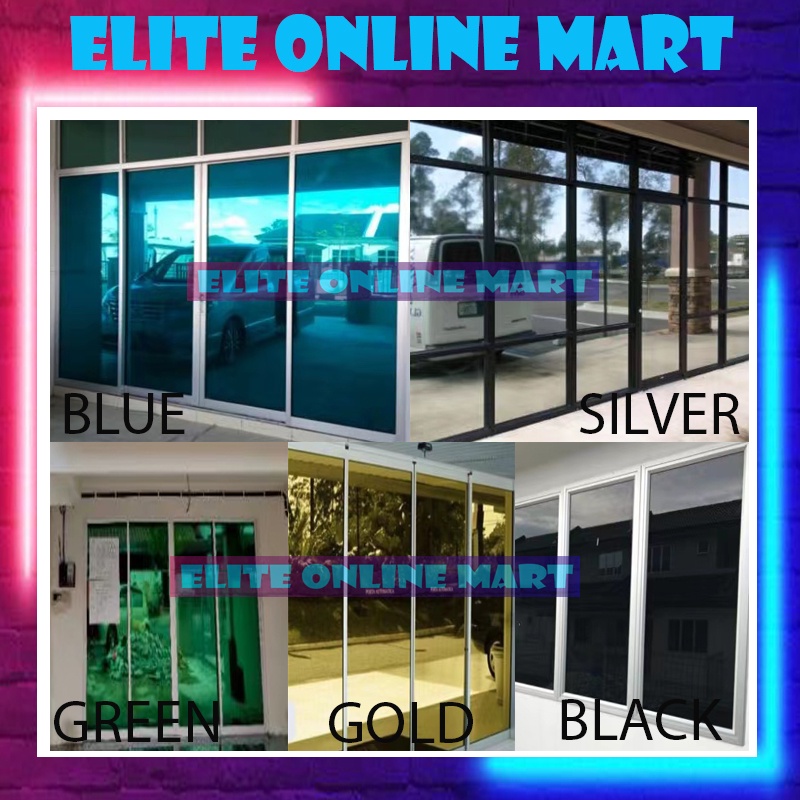 Tinted Rumah 2PLY Gold Blue Green Silver Black / Tinted Home Office ...