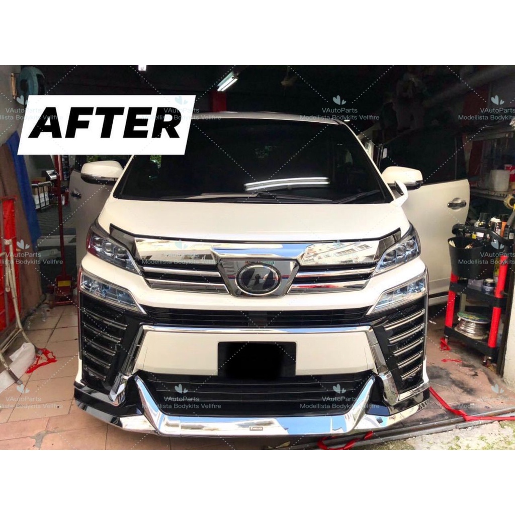 Toyota Vellfire ANH30 2018-2022 Modellista Bodykits Front Lips Side ...
