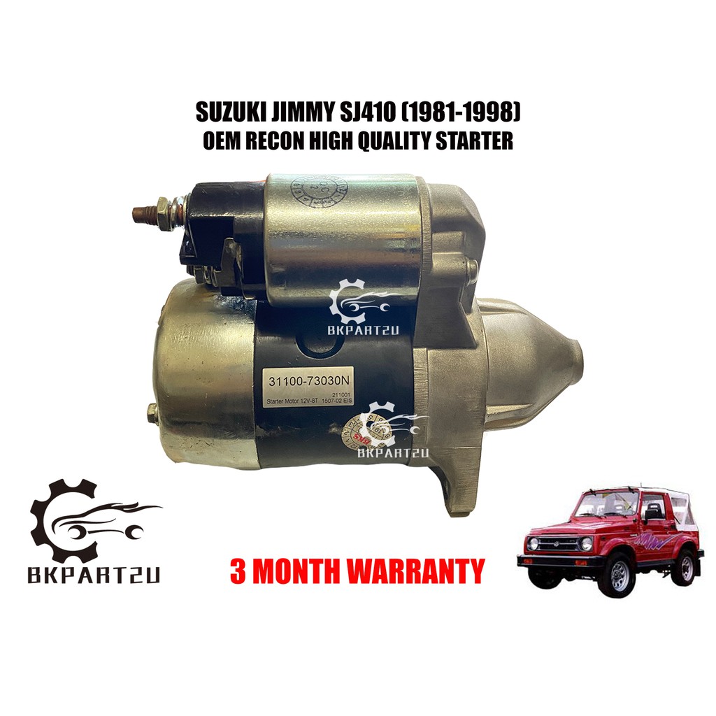 SUZUKI JEEP JIMMY SJ410 JIMNY (1981-1998) STARTER 8T RECON OEM 3 MONTH ...