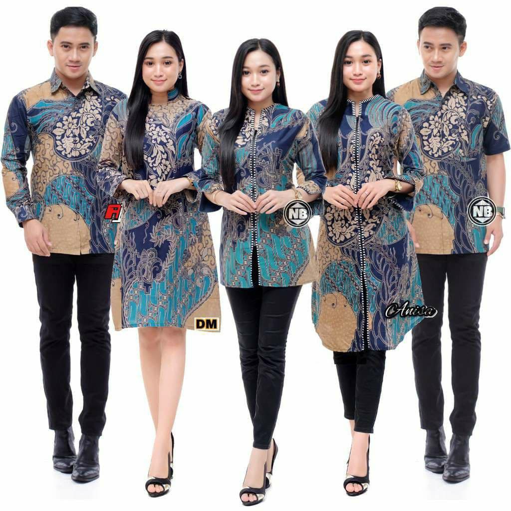 BB Batik Couple PRIA Batik couple Woman Men batik Office Uniforms ...