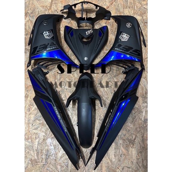 HLD LC135 COVER SET MATT BLACK STICKER CUSTOM BLACK/BLUE V2-3-4-5-6-7 ...