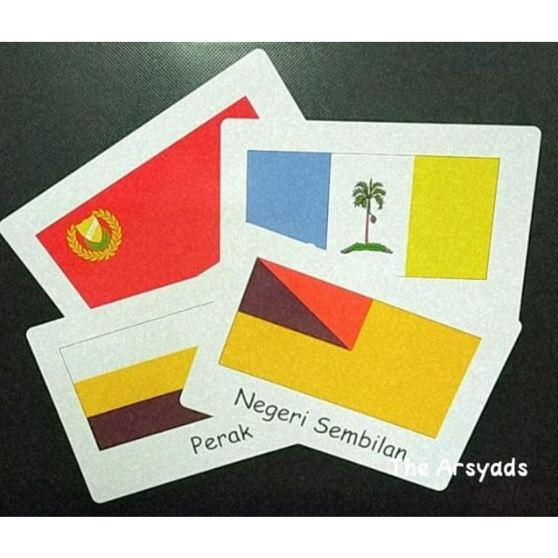 Flash Card Bendera 14 Negeri di Malaysia | Shopee Malaysia
