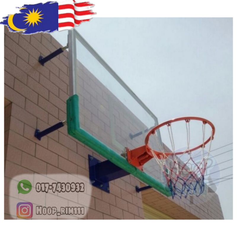 Fiba stabdard basketball boackboard basketball hoop stand wall mount ...