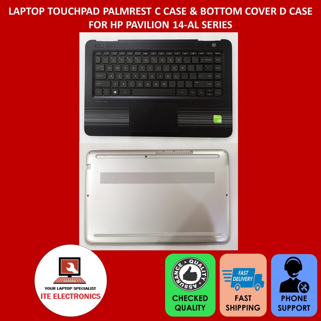 ORIGINAL HP PAVILION 14-AL SERIES TOUCHPAD PALMREST C CASE WITH ...