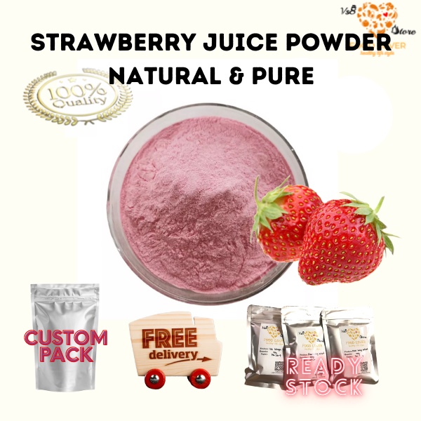 Strawberry Juice Powder Serbuk Jus strawberry 草莓果汁粉 20g | Shopee Malaysia