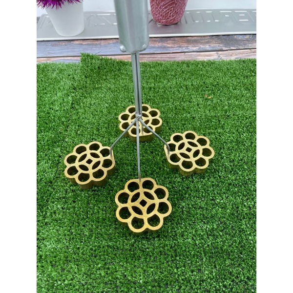 Acuan kuih loyang kembar 4 & 5 tembaga, bunga durian (new design ...