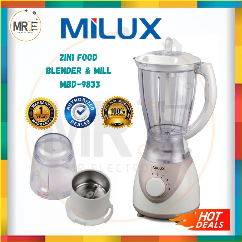 2-IN-1 FOOD BLENDER WITH DRY MILL | Shopee Malaysia