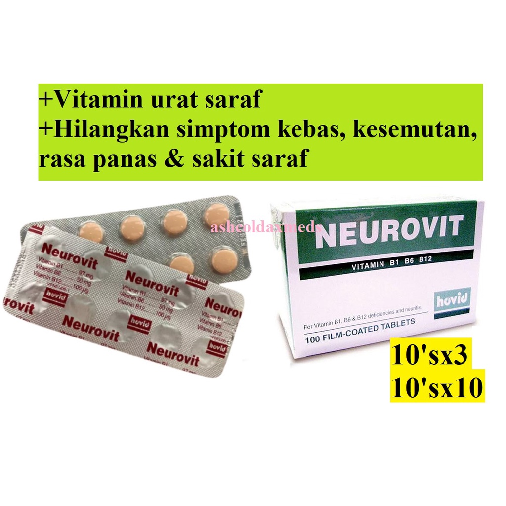 Hovid Neurovit Vitamin B1 B6 B12 100s | Shopee Malaysia