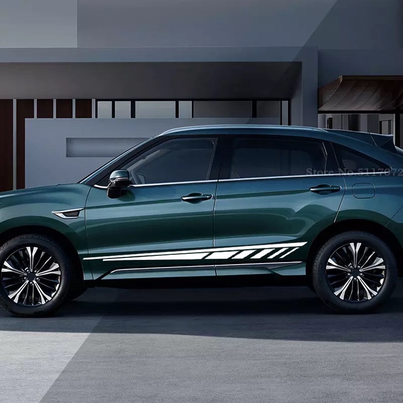 (Ready Stock) S531# Car Sticker Side Body Stripes Racing Race Car Vinyl ...