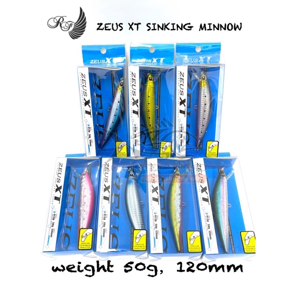 RODFORD ZEUS XT SALTWATER SINKING MINNOW 50g 120mm FISHING LURE Rod ...