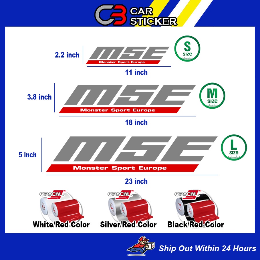 MSE Motorsport Car Sticker / cs615 | Shopee Malaysia