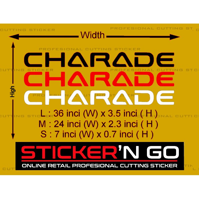 STICKER CUTTING CUSTOM CHARADE WINDSCREEN DESIGN | Shopee Malaysia